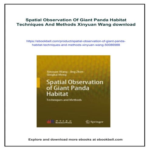 Spatial Observation Of Giant Panda Habitat Techniques And Methods Xinyuan Wang | PDF