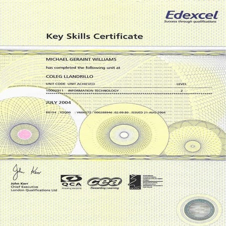 IT & Key Skills Cert | PDF