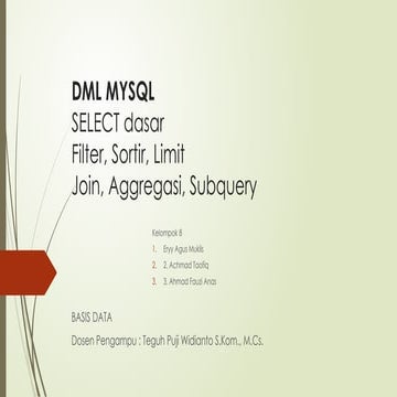 Comprehensive Guide to MySQL DML: SELECT, Joins, and Aggregations ...