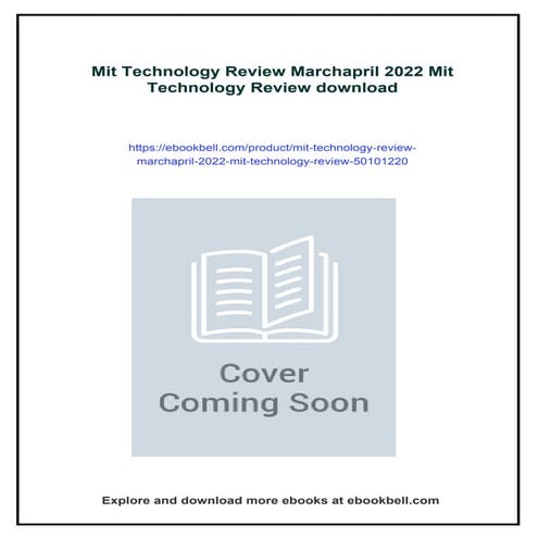 Mit Technology Review Marchapril 2022 Mit Technology Review | PDF