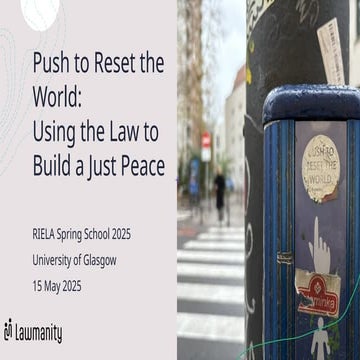 Jen Ang's keynote Push to reset the world: Using the law and legal ...