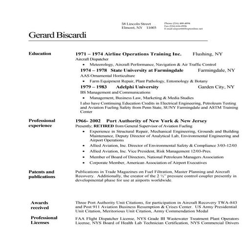 JERRY'S RESUME 2008 | DOC