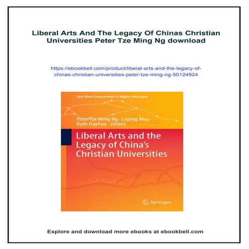 Liberal Arts And The Legacy Of Chinas Christian Universities Peter Tze ...