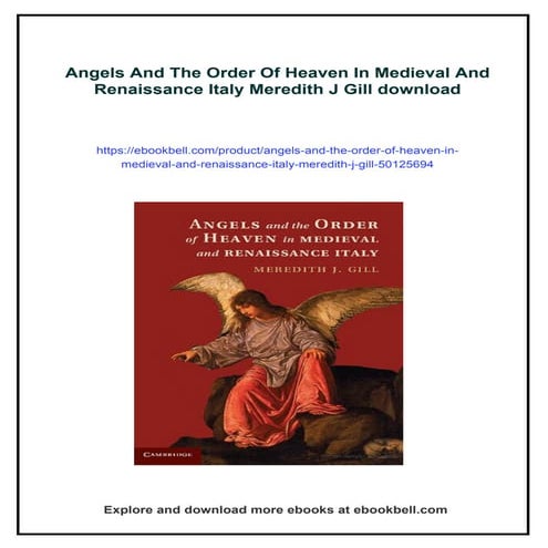 Angels And The Order Of Heaven In Medieval And Renaissance Italy ...