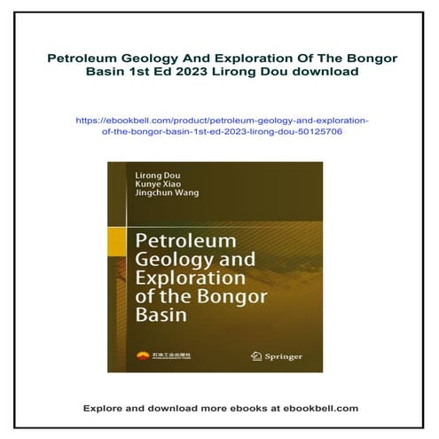 Petroleum Geology And Exploration Of The Bongor Basin 1st Ed 2023 ...