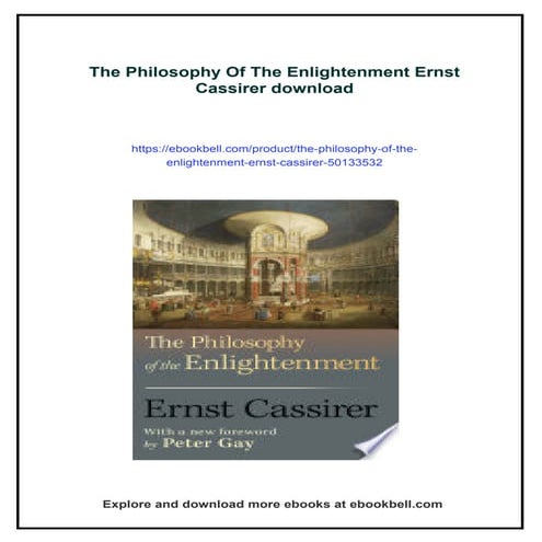 The Philosophy Of The Enlightenment Ernst Cassirer | PDF