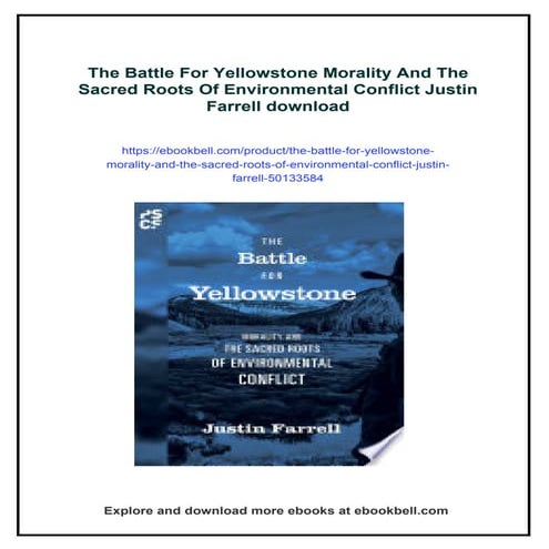 The Battle For Yellowstone Morality And The Sacred Roots Of ...