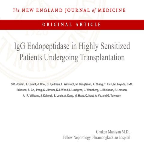 Journal club NEJM kidney transplantation IDES 2017 | PDF | Infectious ...