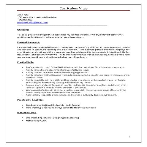 Nikhil Kumar Cv | PDF