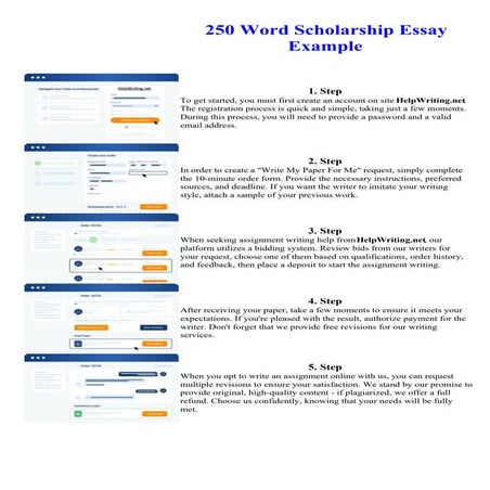 250 Word Scholarship Essay Example | PDF