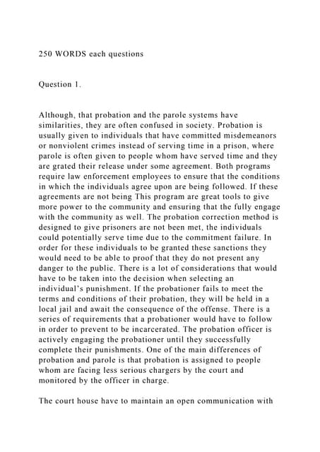 Parole: Definition, Objectives, Conditions and Social Implication | PPTX