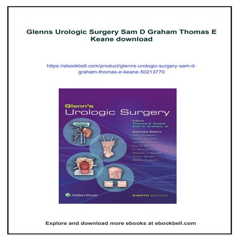 Glenns Urologic Surgery Sam D Graham Thomas E Keane | PDF