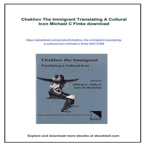Chekhov The Immigrant Translating A Cultural Icon Michael C Finke | PDF