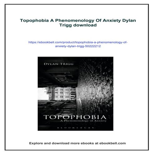 Topophobia A Phenomenology Of Anxiety Dylan Trigg | PDF