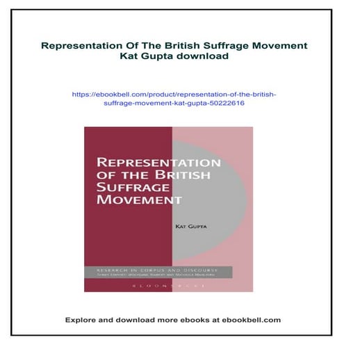 Representation Of The British Suffrage Movement Kat Gupta | PDF