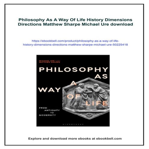 Philosophy As A Way Of Life History Dimensions Directions Matthew ...