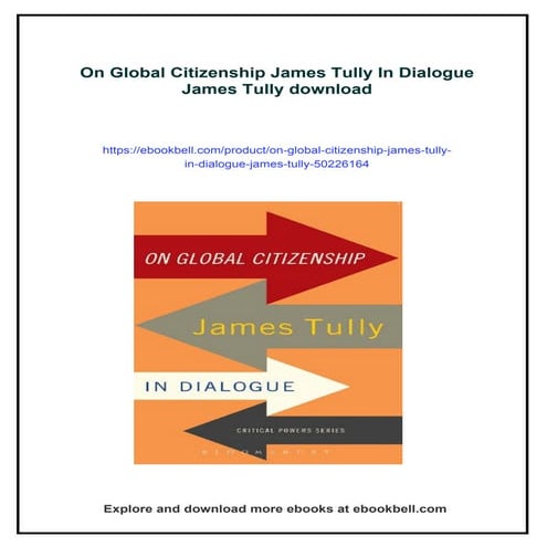 On Global Citizenship James Tully In Dialogue James Tully | PDF