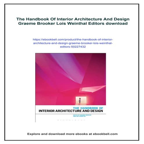 The Handbook Of Interior Architecture And Design Graeme Brooker Lois ...