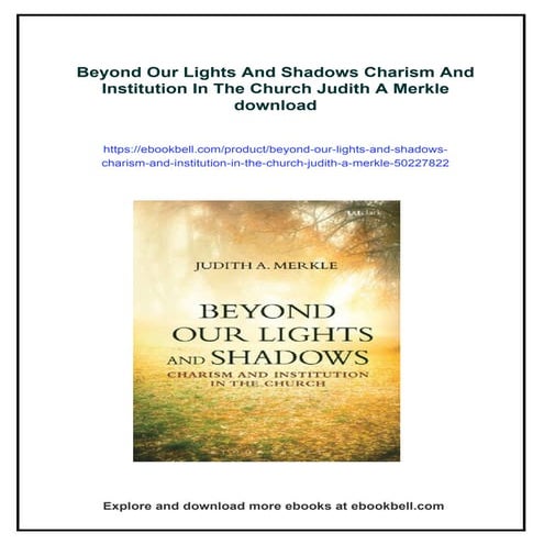 Beyond Our Lights And Shadows Charism And Institution In The Church ...