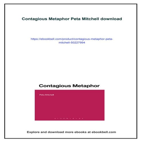 Download full ebook of Contagious Metaphor Peta Mitchell instant ...