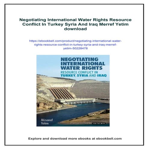 Negotiating International Water Rights Resource Conflict In Turkey ...