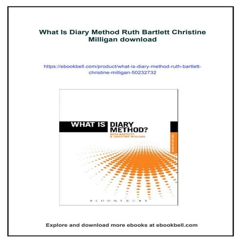 What Is Diary Method Ruth Bartlett Christine Milligan | PDF