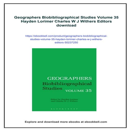 Evolution of Geographical Thought | PDF