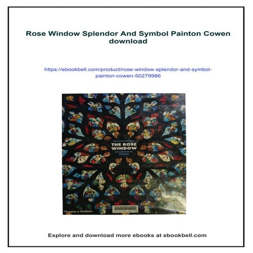 Rose Window Splendor And Symbol Painton Cowen | PDF
