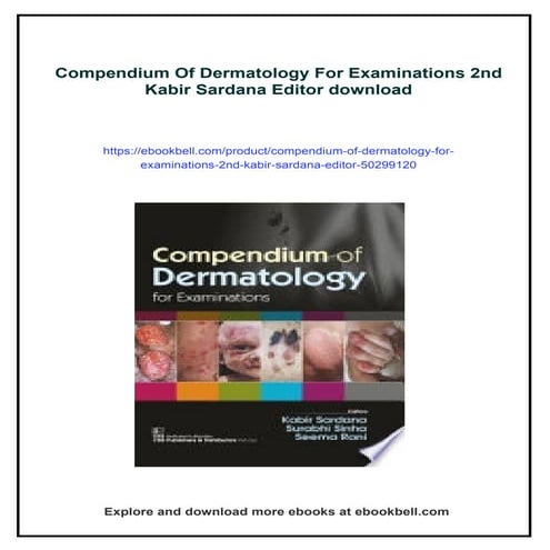Compendium Of Dermatology For Examinations 2nd Kabir Sardana Editor | PDF