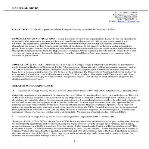 Veteran Resume | PDF