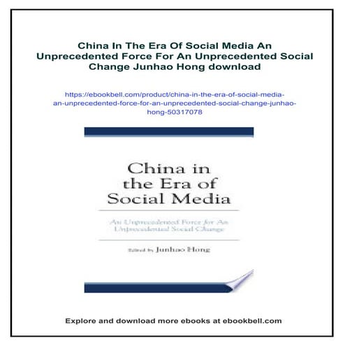 China In The Era Of Social Media An Unprecedented Force For An ...