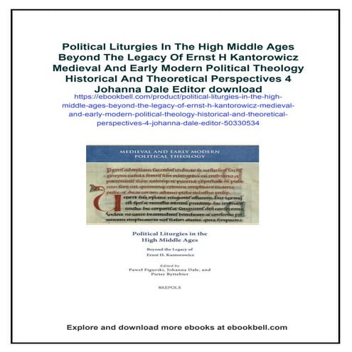 Political Liturgies In The High Middle Ages Beyond The Legacy Of Ernst ...