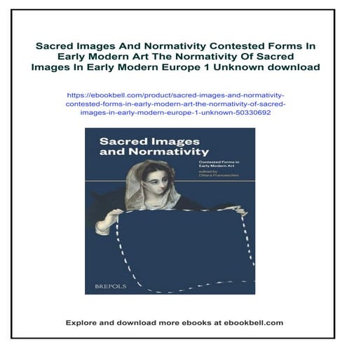 Sacred Images And Normativity Contested Forms In Early Modern Art The ...
