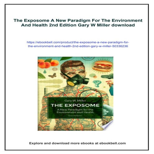 The Exposome A New Paradigm For The Environment And Health 2nd Edition ...
