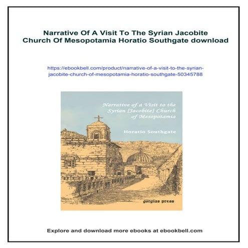 Narrative Of A Visit To The Syrian Jacobite Church Of Mesopotamia ...