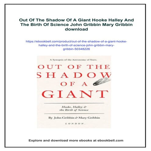 Out Of The Shadow Of A Giant Hooke Halley And The Birth Of Science John ...