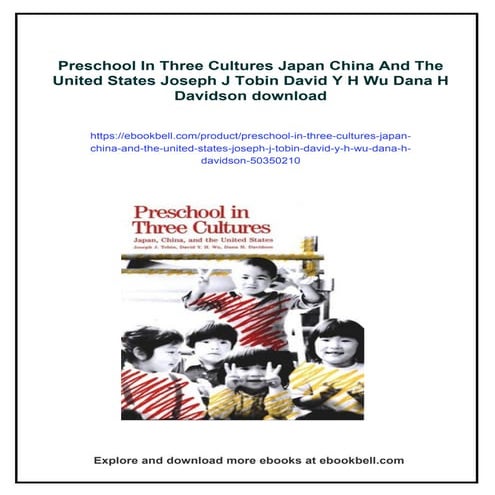 Preschool In Three Cultures Japan China And The United States Joseph J ...