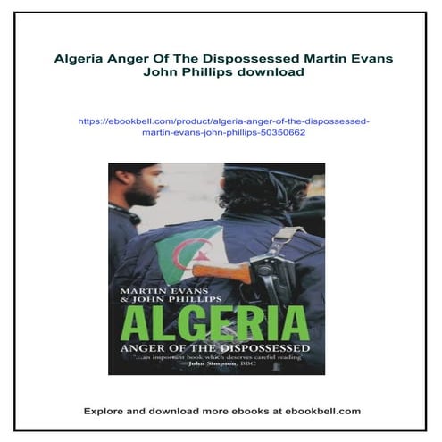 Algeria Anger Of The Dispossessed Martin Evans John Phillips | PDF