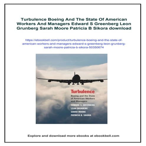 Turbulence Boeing And The State Of American Workers And Managers Edward ...