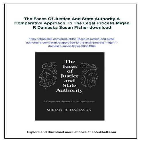 The Faces Of Justice And State Authority A Comparative Approach To The ...