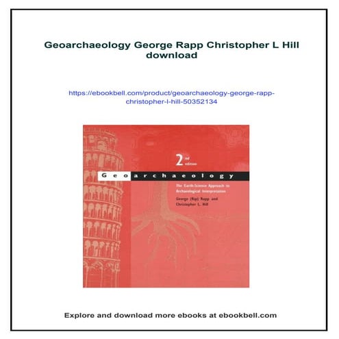 Geoarchaeology George Rapp Christopher L Hill | PDF