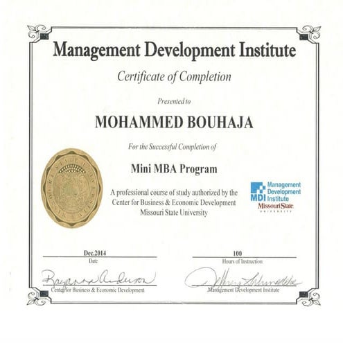 Buisness Administratiom MBA Certificate | PDF | Business Administration ...