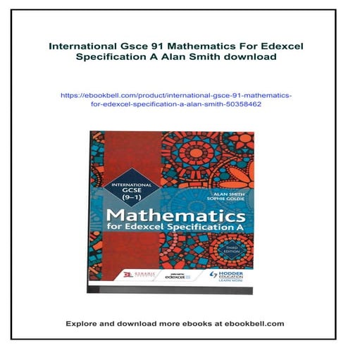 International Gsce 91 Mathematics For Edexcel Specification A Alan ...