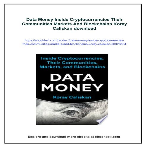 Data Money Inside Cryptocurrencies Their Communities Markets And Blockchains Koray Caliskan | PDF