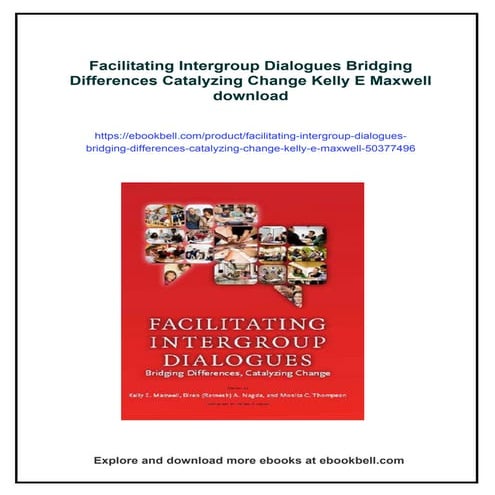 Facilitating Intergroup Dialogues Bridging Differences Catalyzing ...