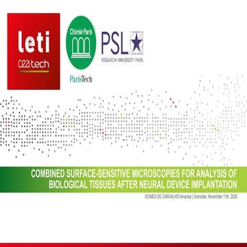 COMBINED SURFACE-SENSITIVE MICROSCOPIES FOR ANALYSIS OF BIOLOGICAL ...