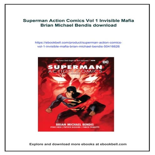 Superman Action Comics Vol 1 Invisible Mafia Brian Michael Bendis | PDF