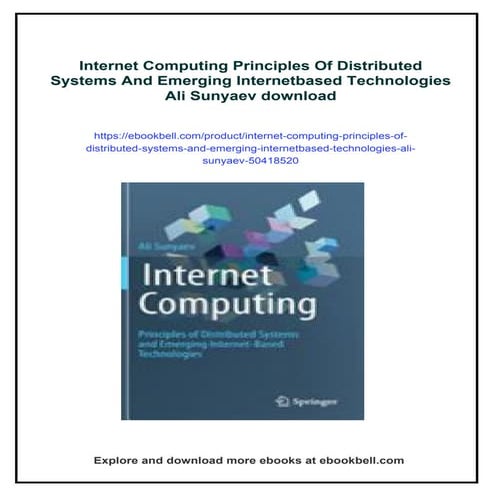 Internet Computing Principles Of Distributed Systems And Emerging ...