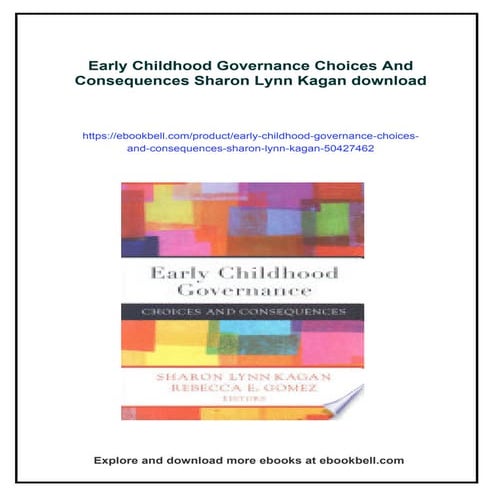 Early Childhood Governance Choices And Consequences Sharon Lynn Kagan | PDF