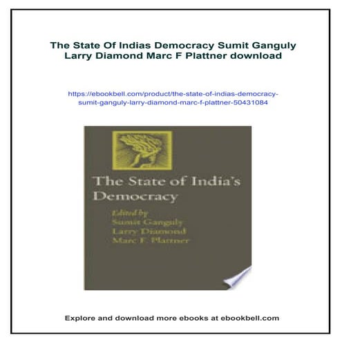 The State Of Indias Democracy Sumit Ganguly Larry Diamond Marc F ...